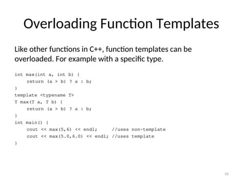 Lecture 04 Templatespptclass Templates And Function Templates Ppt