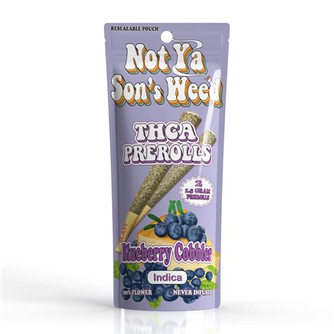 Blueberry Cobbler Pre Roll Thca 2 Pack Not Ya Sons Weed