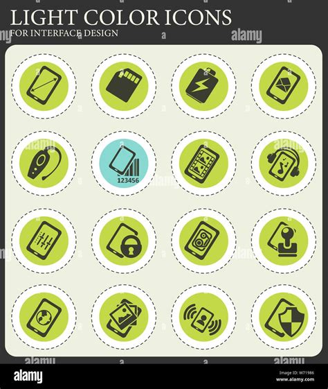 Mobile Or Cell Phone Smartphone Specifications And Functions Icons