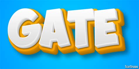 Gate Text Effect And Logo Design Word
