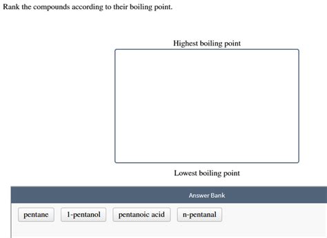Solved Rank the compounds according to their boiling point. | Chegg.com