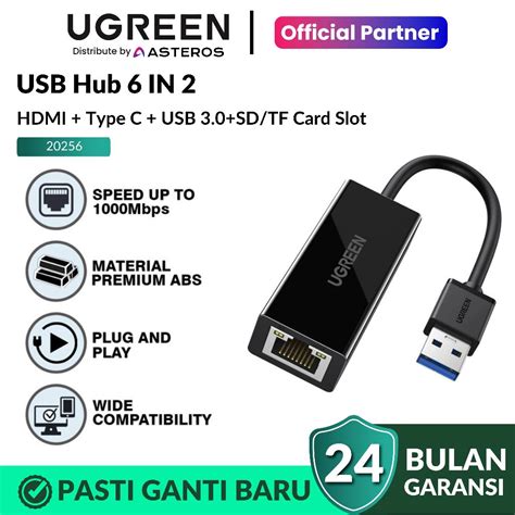 Ugreen Adapter Usb 30 To Rj45 Gigabit Ethernet Network 1000mbps 20256