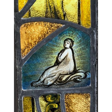 1920s Spanish Revival Arched Stained Glass Window Chairish