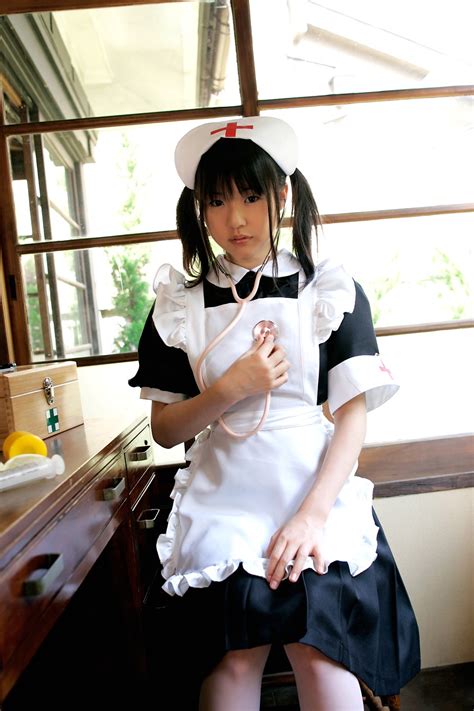 Av女優 つぼみさんの黒ナースメイド姿がエッチで可愛いコスプレ画像 ｜ コスプレエロ画像の虜
