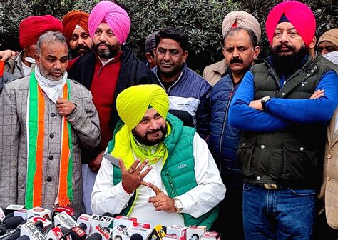 Punjab Congress President Navjot Singh Sidhu Addresses A Press Conference