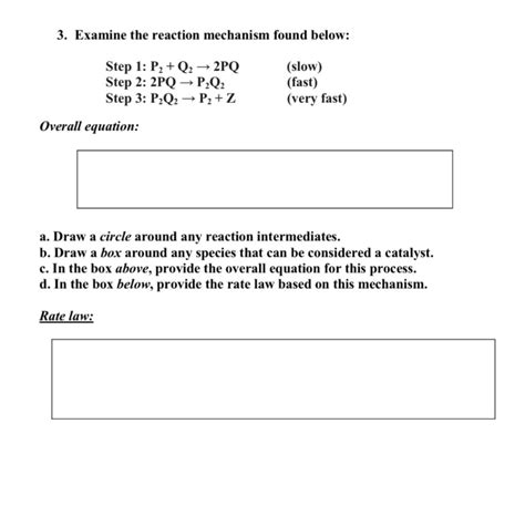 Solved A Draw A Circle Around Any Reaction Intermediates Chegg