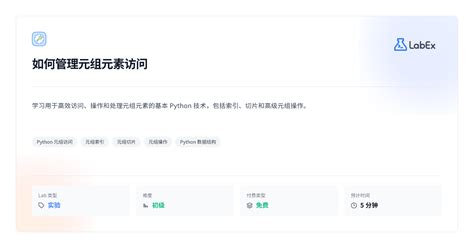如何管理元组元素访问 Labex