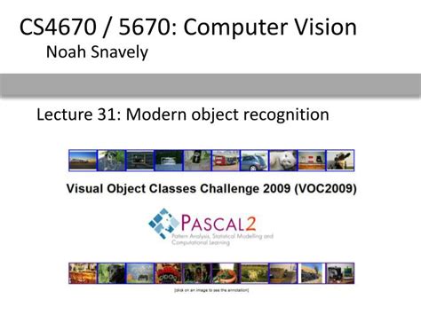 Ppt Lecture 31 Modern Object Recognition Powerpoint Presentation