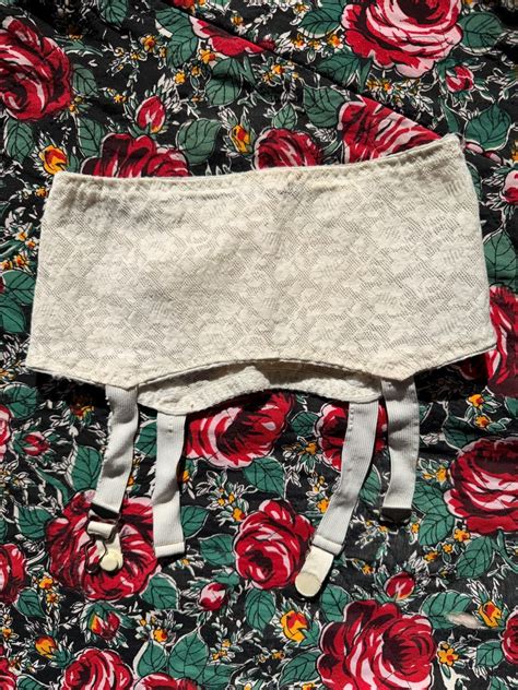 1950s White Satin Garter Belt By Kleinerts Vintage Boudoir
