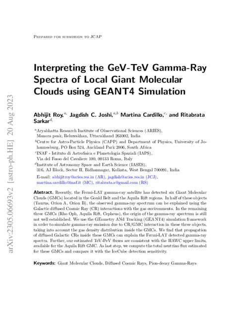 pdf interpreting the gev tev gamma ray spectra of local giant