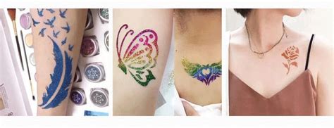 108pcs Airbrush Glitter Tattoo Stencil Album Woman Grandado