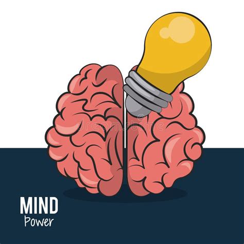 Poder Y Cerebro De La Mente Ilustración Del Vector Ilustración De