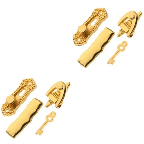 2 Sets Miniature Lock And Key Tiny House Decoration Door Dollhouse £10