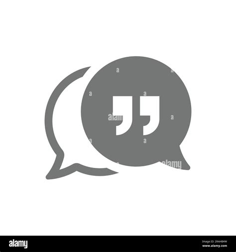 Chat Bubble And Quotation Mark Vector Icon Message Balloon And Quotes