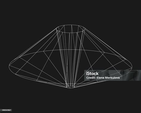 サイバー歪んだフォルムレトロなパンクデザイン要素黒い背景のワイヤフレーム波ジオメトリ図形ベクターイラストレーション コンピュータのベクター
