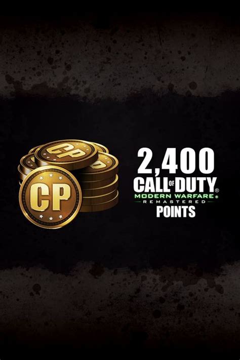 Call Of Duty Modern Warfare Remastered 2400 Points 2016 Box