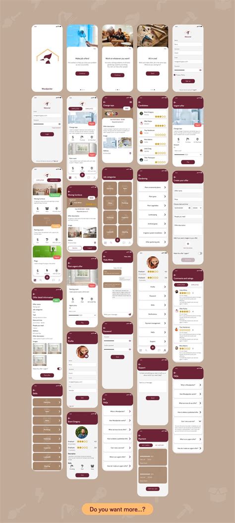 Woodpecker App Ui Kit Design