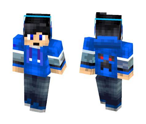 Get Blue Gamer Minecraft Skin For Free Superminecraftskins