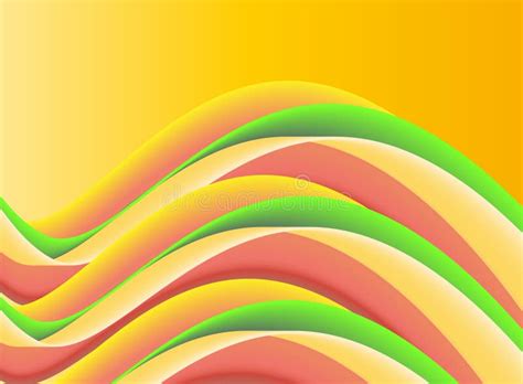 Abstract Yellow Background With Curved Lines Stock Illustration Illustration Of Vibrant