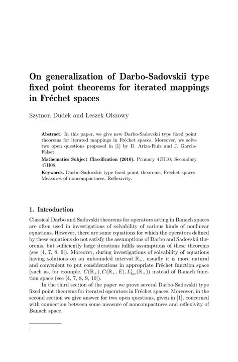 Pdf On Generalization Of Darbosadovskii Type Fixed Point Theorems