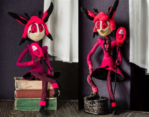 Alastor Doll Hazbin Hotel Alastor Inspired Handmade Plush Etsy