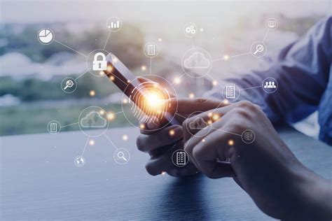 Businessmen Fingerprint Scanning And Biometric Authentication Processing Of Biometric For