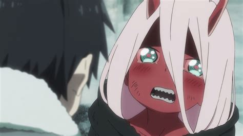 Darling In The Franxx Zero Two Hiro Zero Two With Red Face Crying Hd Anime Wallpapers Hd