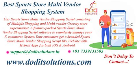 Sports Store Multi Vendor Script — Dod It Solutions By