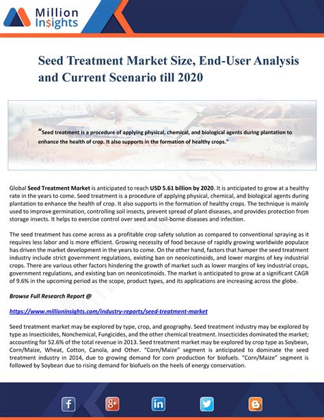 Million Insights Seed Treatment Market Size End User Analysis And