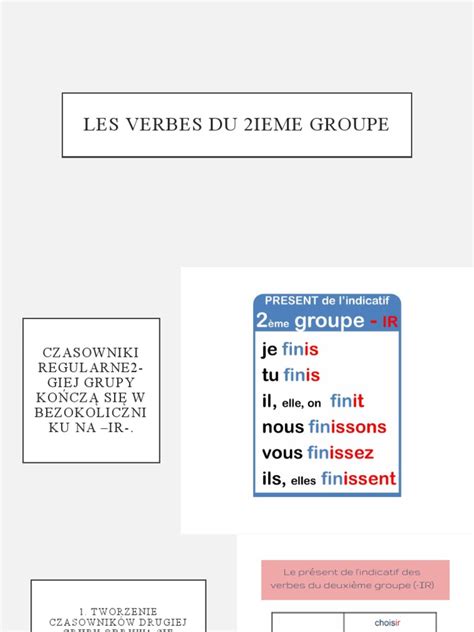 Les Verbes Du 2ieme Groupe Pdf
