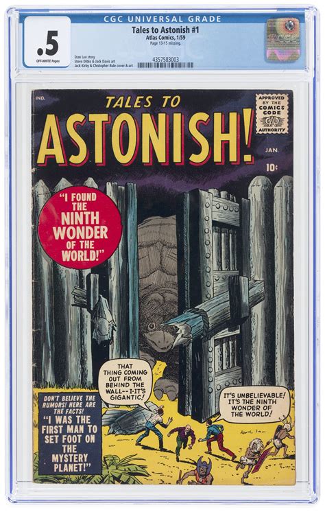 Hake S TALES TO ASTONISH 1 JANUARY 1959 CGC 0 5 POOR