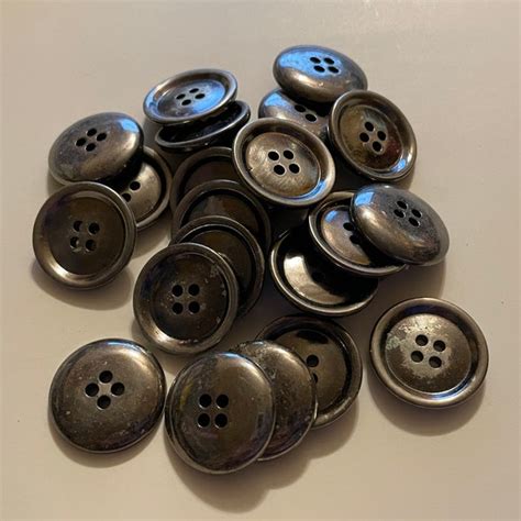 Metal Buttons Vintage Etsy