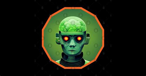 Brainiac A Robot With A Human Brain Sci Fi Sticker Teepublic