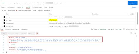 azure microsoft oauth 2 not able to get the access token from