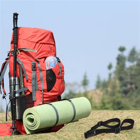 Upkoch Backpack Accessory Strap 1set 30x1x04in Black Polyester Plastic