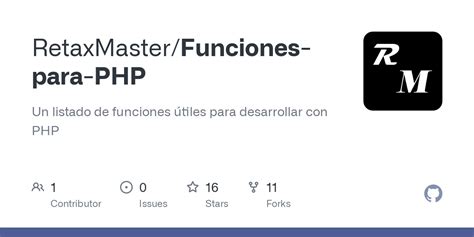 Github Retaxmasterfunciones Para Php Un Listado De Funciones útiles