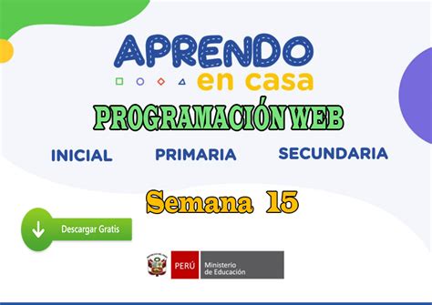 Aprendo En Casa Revisa Aquí La Programación Web De La Semana 15 Del