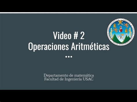 Video 2 Operaciones Aritméticas en Python YouTube