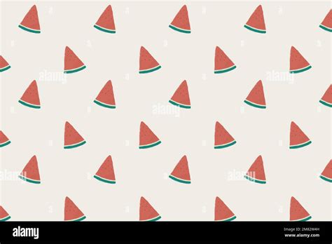 Vector Seamless Watermelon Pattern Pastel Background Stock Vector Image