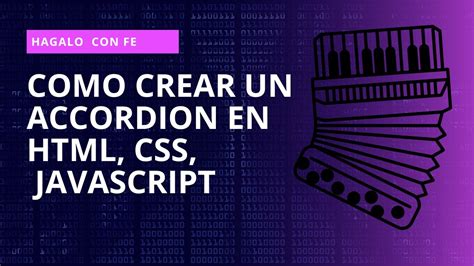 como crear un accordion en html javascript css youtube