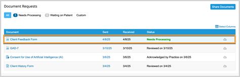 Client Feedback Form TherapyNotes