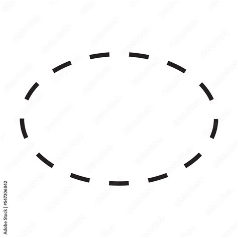 Ellipse Shape Dashed Symbol Vector Icon For Creative Graphic Design Ui Element In A Pictogram