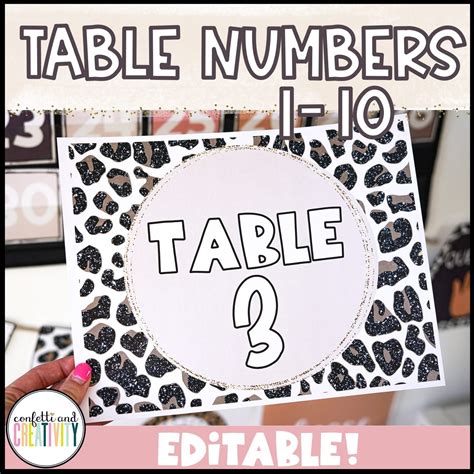 Boho Neutral Table Numbers Confetti And Creativity