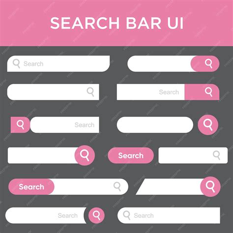 Premium Vector Search Bar Website Ui Elements Vector With Input Text
