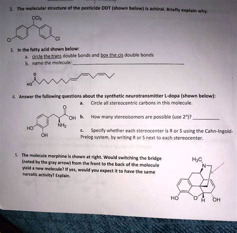 solved the molecular structure of the pesticide ddt shown below is