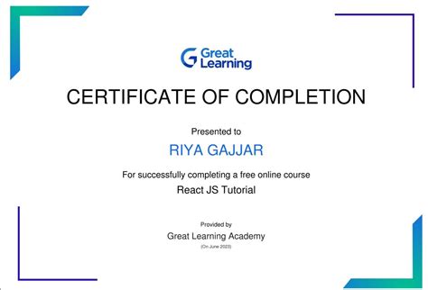 Riya Gajjar On Linkedin Greatlearning Reactjs Frontenddevelopment