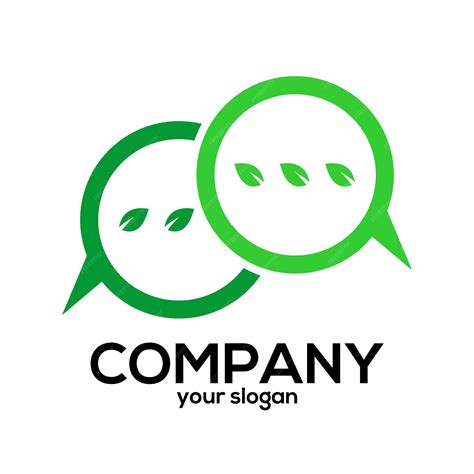 Premium Vector Message Vector Logo With Leaves