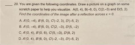 Solved You Are Given The Following Coordinates Draw A Chegg
