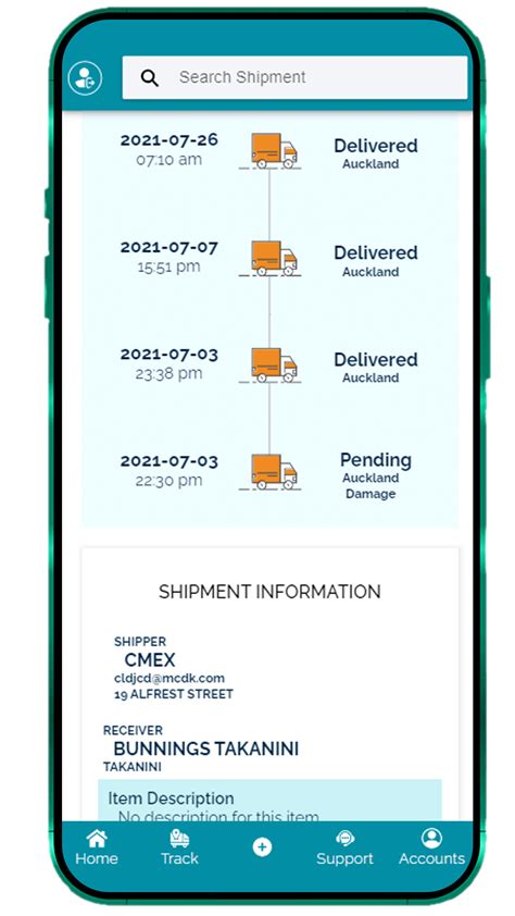 Wpcargo Customer Mobile App Customer Book Track And Trace Account