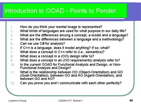 Module 1 Introduction To OOAD ObjectOriented Analysis And